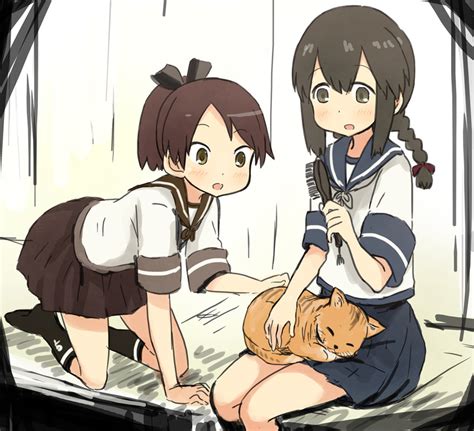Shikinami And Isonami Kantai Collection Drawn By Abe Kanari Danbooru