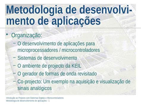 Ppt Introdu O Ao Projecto Sistemas Digitais E Microcontroladores