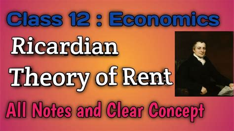 Class 12 Economics Ricardian Theory Of Rent YouTube