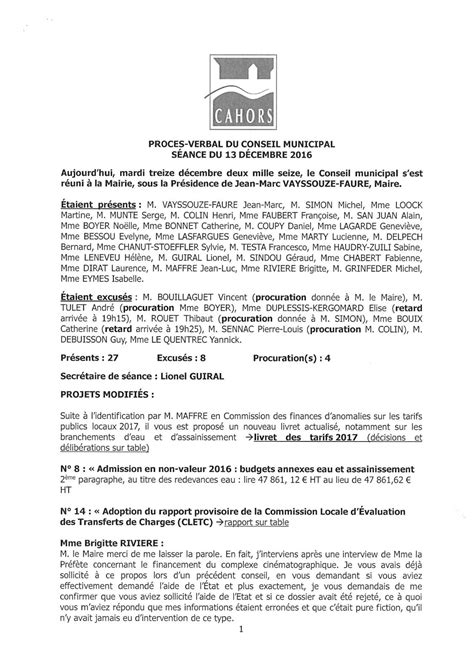 Calaméo Procès verbal du 13 12 2016