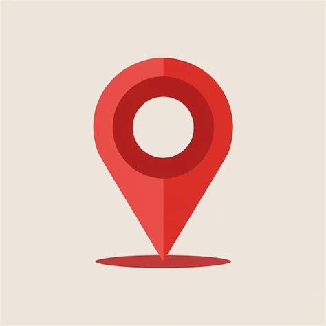 Icono de ubicación de alfiler rojo simple en ilustración de fondo
