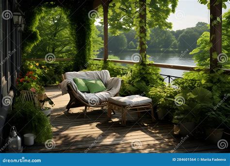 Balcony Garden Privacy Pleasure And Relaxation In A Green Environment With Generative Ai