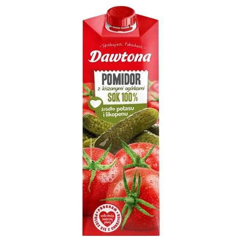Dawtona Sok 100 pomidor z kiszonymi ogórkami 1 l Zakupy online z