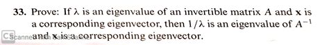 solved 33 prove if is an eigenvalue of an invertible