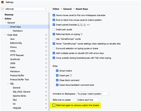 Code Style Formatter Reformat Again To Remove Custom Line Breaks