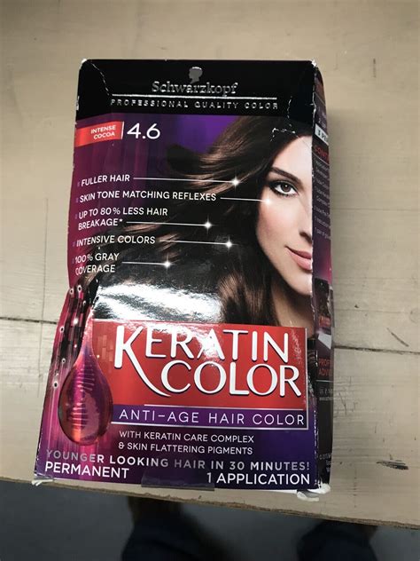 Schwarzkopf Keratin Hair Color Intense Cocoa 4 6 2 Ounce For Sale