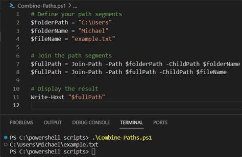 how to combine multiple paths in powershell byteinthesky