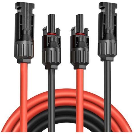 Câble d extension pour panneau solaire 6 mm 2 x 10 m câble d