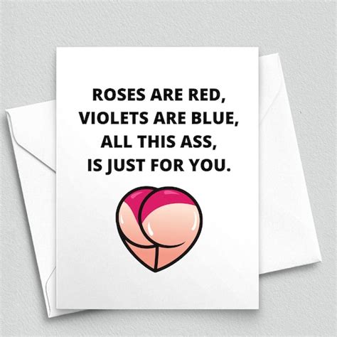 Roses Are Red Naughty All This Ass Anniversary Gift For Him Etsy