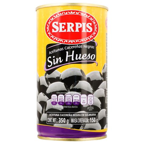 Precios Aceitunas Serpis Negras Sin Hueso G Compara Y Ahorra Sucom