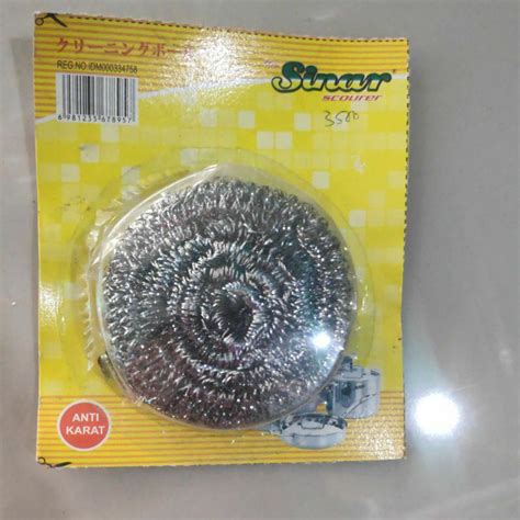 Jual Spons Cuci Piring Serba Guna 1 PCS Warna Warni Sponge Metalic Spon