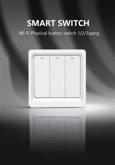 Wifi 1 Gang Blanc Interrupteur Mural Wifi Tuya Avec Bouton Physique