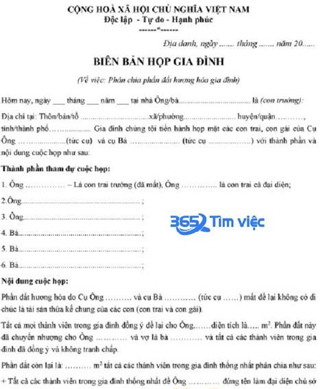 Mẫu Biên Bản Họp Gia Đình Là Gì Cách Viết Chuẩn Nhất