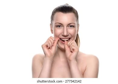 Smiling Attractive Naked Woman Toothy Smile Stock Photo 277342142