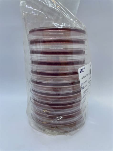 BD BBL MacConkey I Agar Prepared Plated Media Lab Manchester