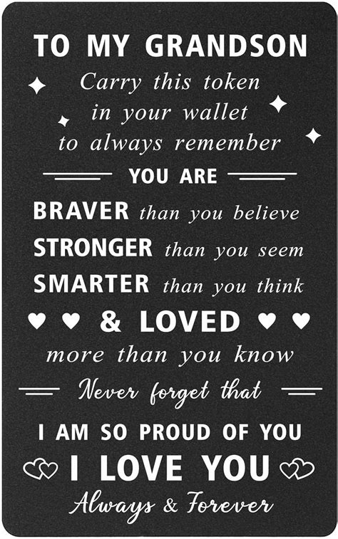Amazon SOUSYOKYO I Love My Grandson Gifts Inspirational Birthday
