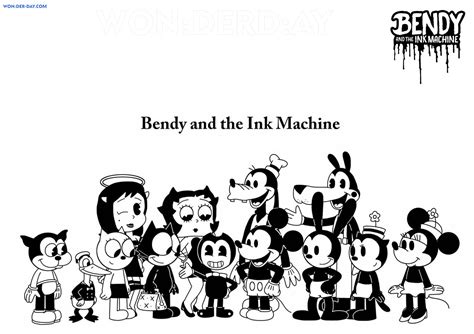 Dibujos De Bendy Para Colorear Y Imprimir WONDER DAY Dibujos Para