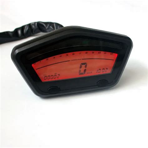 Universal motocicleta lcd digital painel medidor velocímetro tacômetro