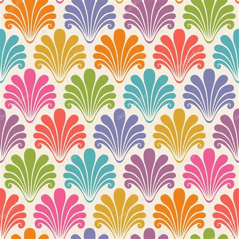 Seamless Pattern With Color Shells Stock Vector Image By Anfisa