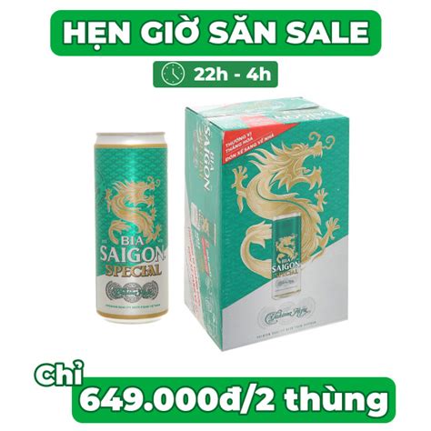 Thùng 24 lon bia Sài Gòn Special Sleek 330ml FiMart