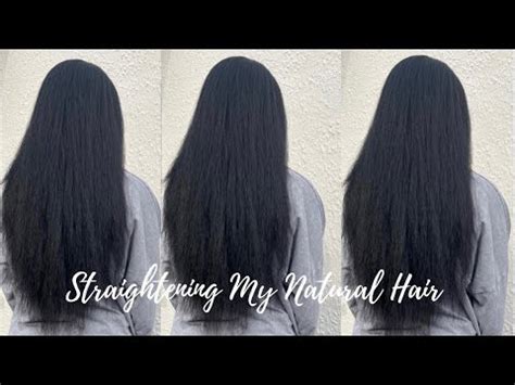 Straightening My Natural Hair Again YouTube