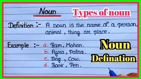 Noun Definition Types And Useful Examples In English 52 OFF