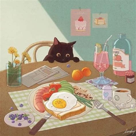 Pin De MoniLoveSol En Ilustraciones Y Pinturas Pintura De Gato