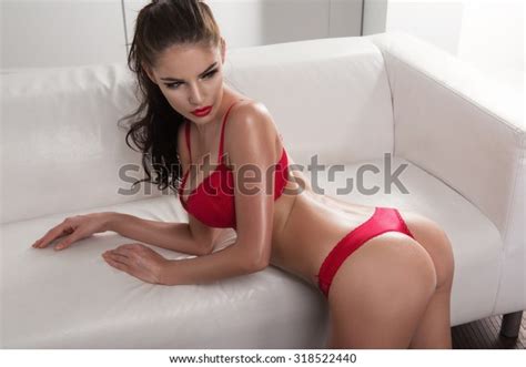 Sensual Woman With Perfect Slim Body Posing In Lingerie