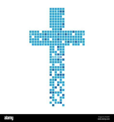Icono De Cruz Cristiana Resumen Punteado Icono De La Cruz Cristiana