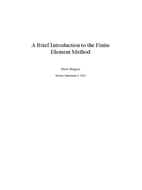 fem text pdf calculus of variations finite element method