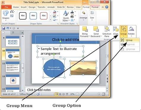 Group Ungroup Objects In Powerpoint 2010