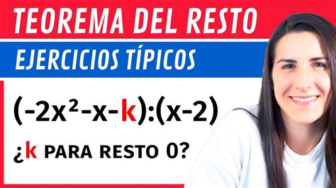 Teorema del RESTO Ejercicios Típicos de Polinomios YouTube