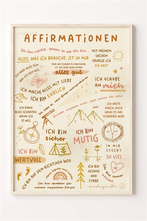 Kinder Affirmationsposter Achtsamkeit F R Kinder Kinder Und