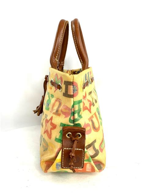 Dooney Bourke Vintage Rainbow Signature Coated Canvas Gem
