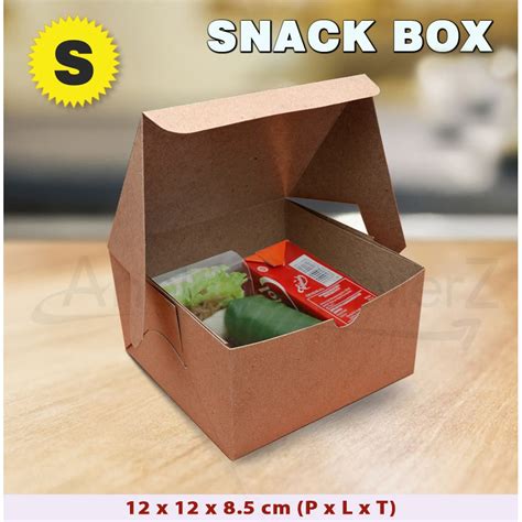 Jual Kotak Box Kue Bolu KRAFT COKLAT Snack Box S 50 PCS Shopee