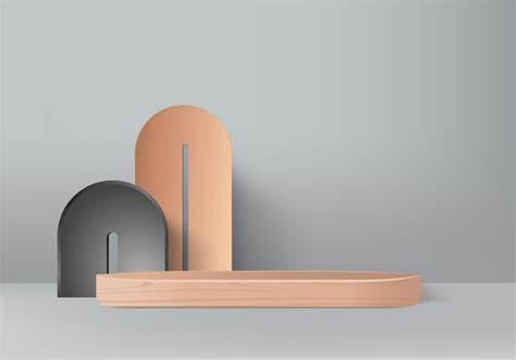 3d Background Products Display Podium Scene With Geometric Platform