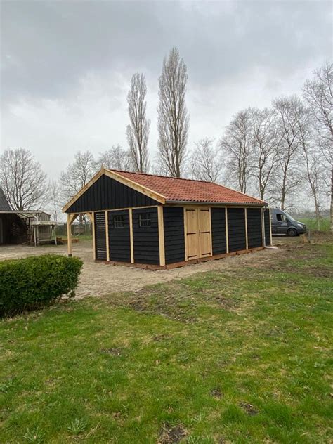 Houten Schuur Met Carport En Tuinkamer Vechtdalbouwsystemen