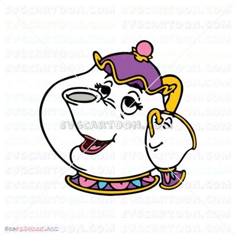 Mrs Potts And Chip Beauty And The Beast 030 Svg Dxf Eps Pdf Png