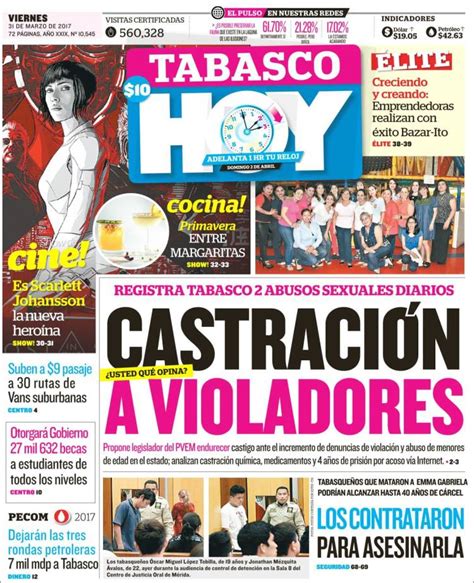 Periódico Tabasco Hoy México Periódicos de México Edición de