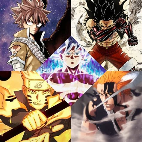 Goku Naruto Luffy Ichigo Natsu