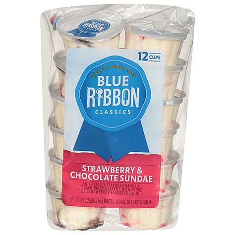 Blue Bunny Classics Strawberry Chocolate Sundae Ice Cream Cups