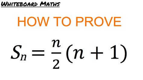 proof of the formula for the sum of n natural numbers youtube