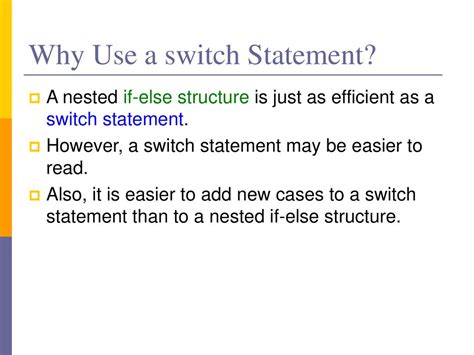 The Switch Statement Topics Multiple Selection Switch Statement Ppt