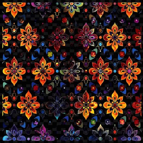 Premium PSD A Colorful Quilt With Flowers In The Center