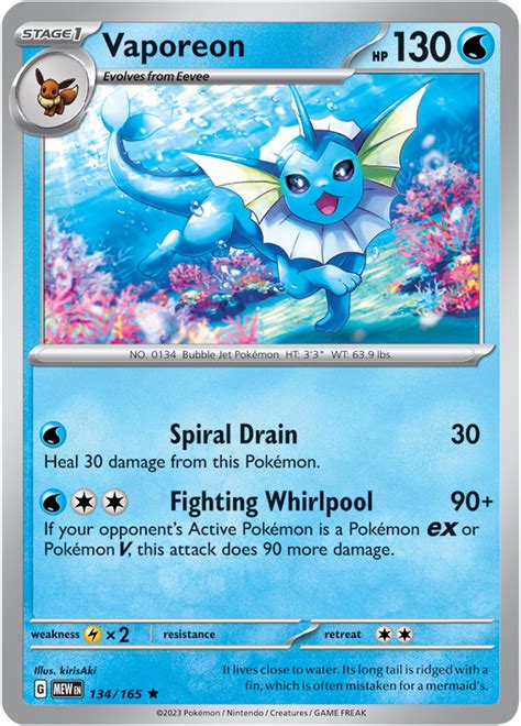 Vaporeon 151 134 Bulbapedia the community driven Pokémon encyclopedia