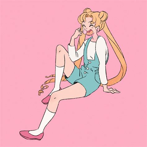 Safebooru 1girl Arm Support Bishoujo Senshi Sailor Moon Blonde Hair Closed Eyes Commentary