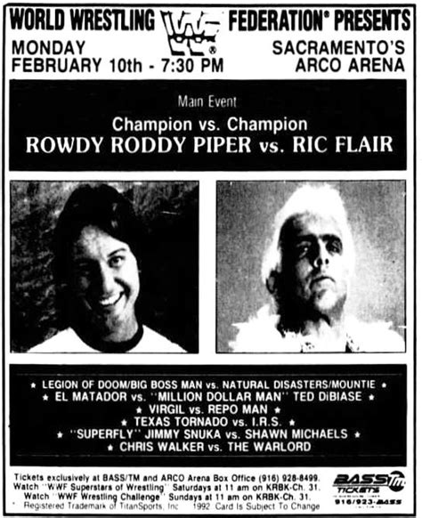 WWF Wrestling On Twitter On This Day In 1992 The WWF At The ARCO