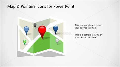 map and pointer icons for powerpoint slidemodel