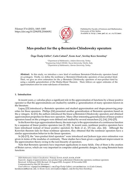 pdf max product for the q bernstein chlodowsky operators