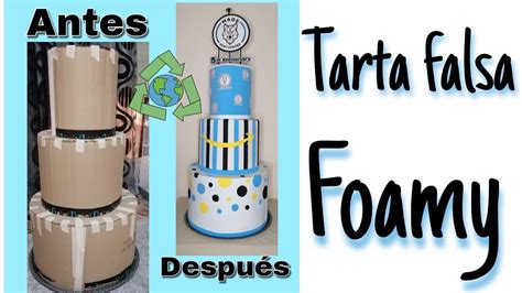 Tarta Falsa Reciclando Cart N Tarta Fake Gigante En Goma Eva O